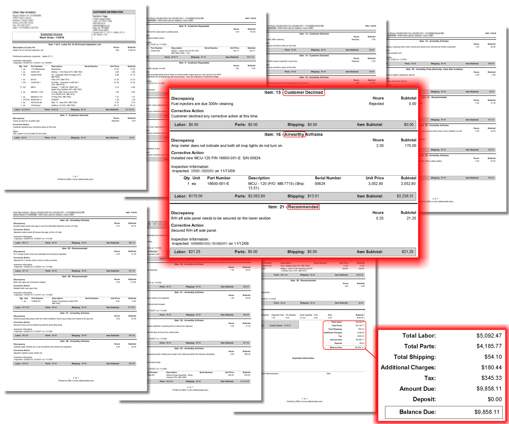 Work Orders and Invoices - SavvyAviation